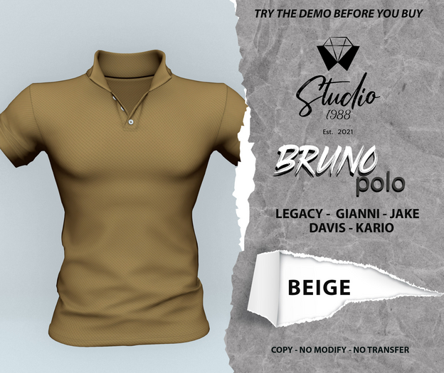 Second Life Marketplace - Studio 1988_Bruno Polo Beige